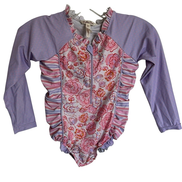Matilda Jane | Swim | Matilda Jane Rash Gaurd Swimsuit 8y Floral Polka ...